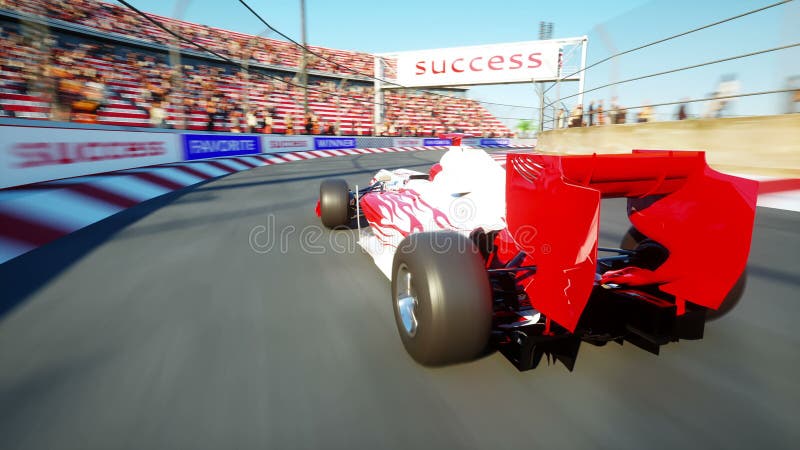 Race Car. Very Fast Driving. Realistic 4K Animation. Stock Footage ...