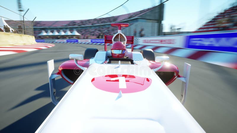 Race Car. Very Fast Driving. Realistic 4K Animation. Stock Footage ...