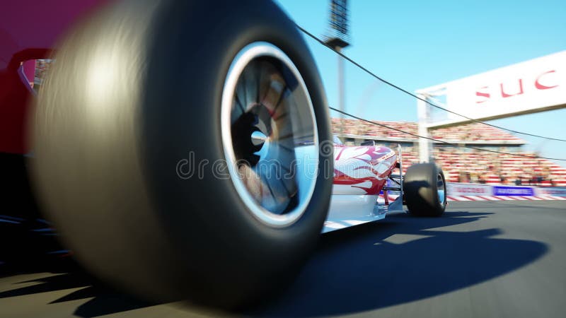 Race Car. Very Fast Driving. Succes Concept. Realistic 4K Animation ...