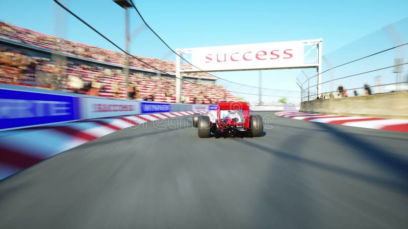 Race Car. Very Fast Driving. Realistic 4K Animation. Stock Footage ...