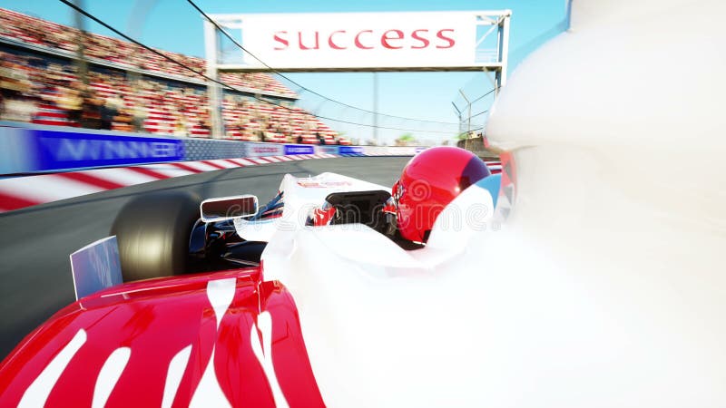 Race Car. Very Fast Driving. Realistic 4K Animation. Stock Footage ...