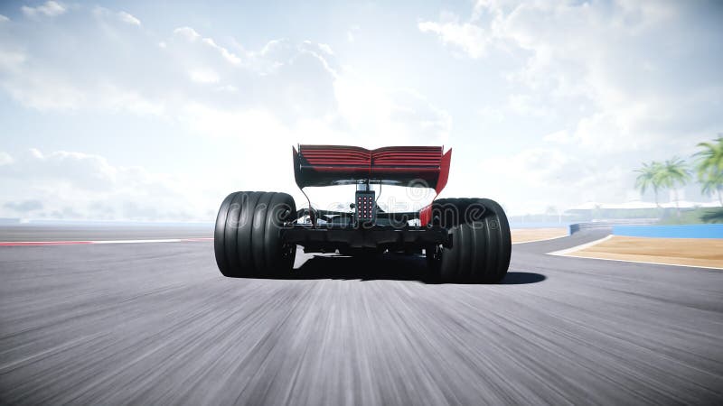 Race Car. Very Fast Driving. Succes Concept. 3d Rendering. Stock ...