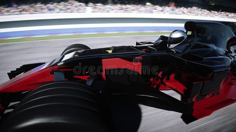 Race Car. Very Fast Driving. Succes Concept. 3d Rendering. Stock ...