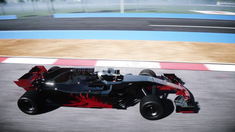 Race Car. Very Fast Driving. Succes Concept. 3d Rendering. Stock ...