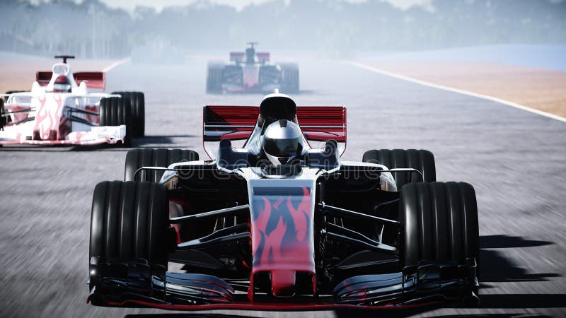 Race Car. Very Fast Driving. Succes Concept. 3d Rendering. Stock ...