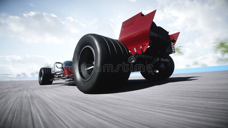 Race Car. Very Fast Driving. Succes Concept. 3d Rendering. Stock ...