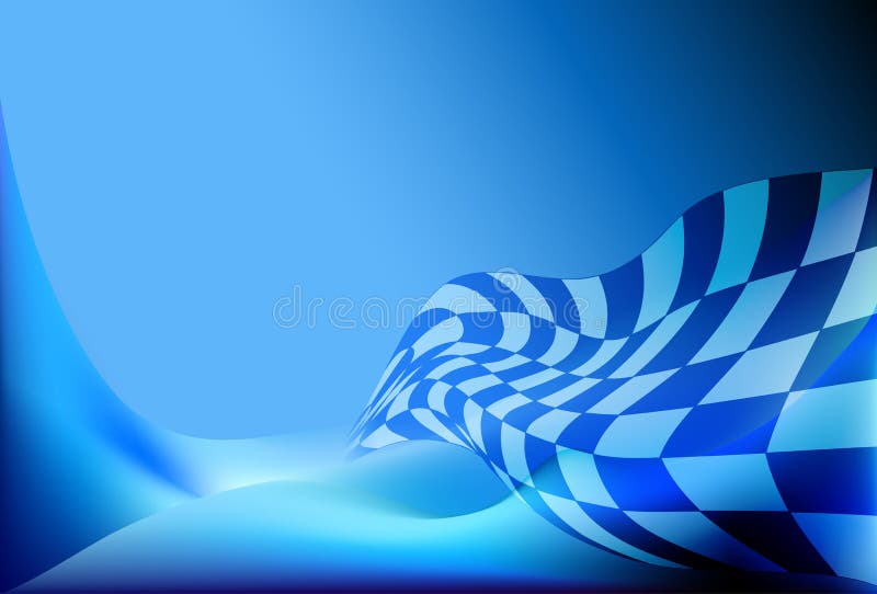 Blue Checkered Flag Background