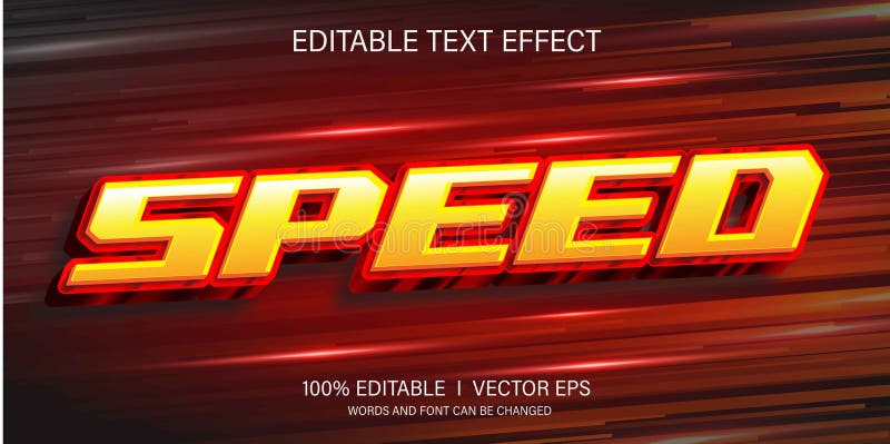 Race 3d Vector Text Effect with Modern Style Design Stock Vector ...
