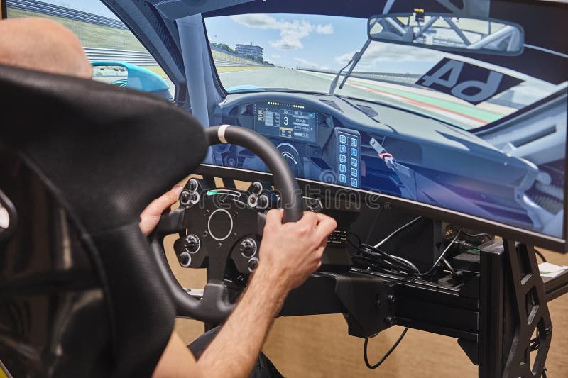 Race Driving Simulator Console Player. Video Game Control and ...