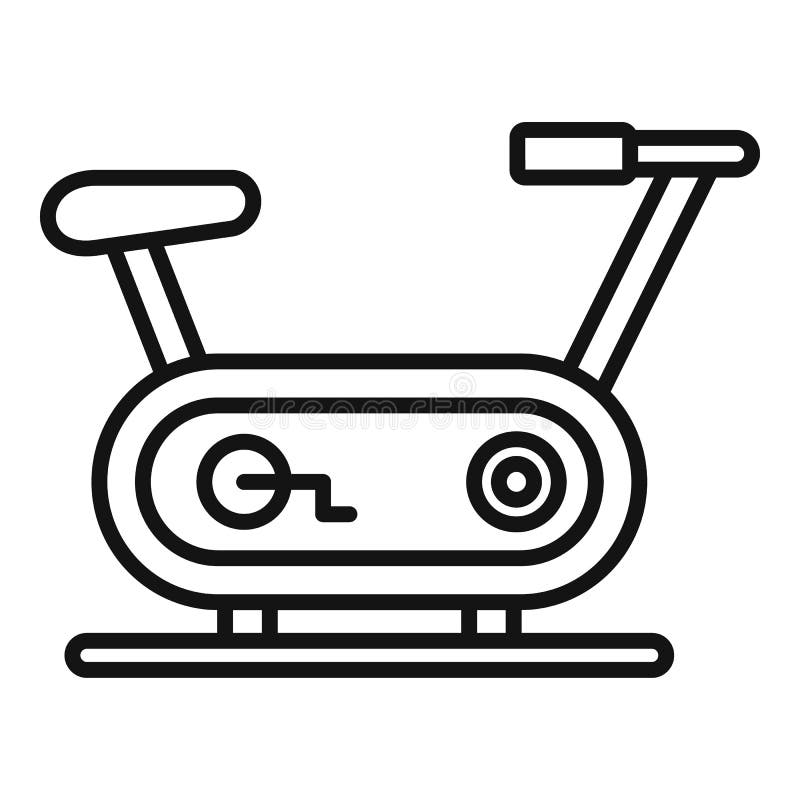 Race Exercise Bike Icon, Outline Style Stock Vector - Illustration of ...