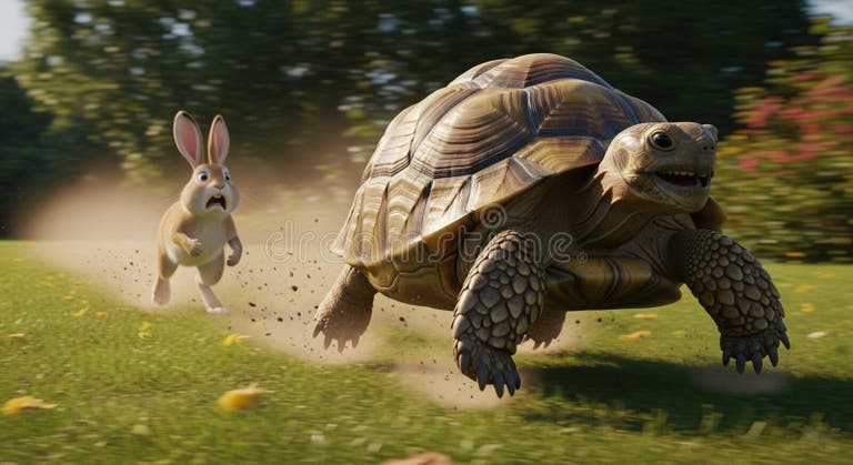 Rabbit Tortoise Story Stock Illustrations – 121 Rabbit Tortoise Story ...