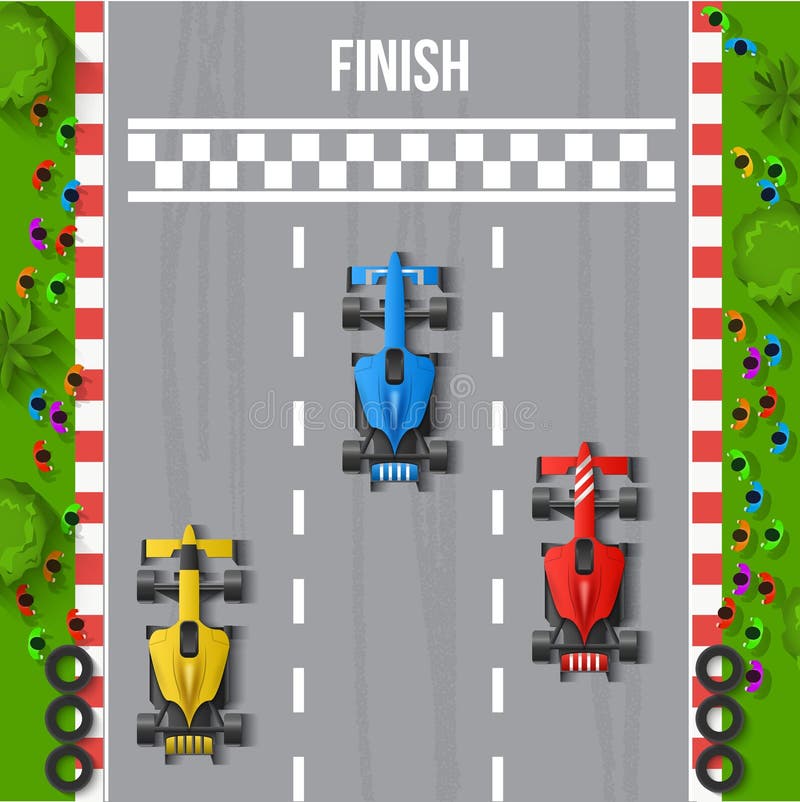Cartoon Race Car Finish Line Stock Illustrations – 271 Cartoon Race Car ...
