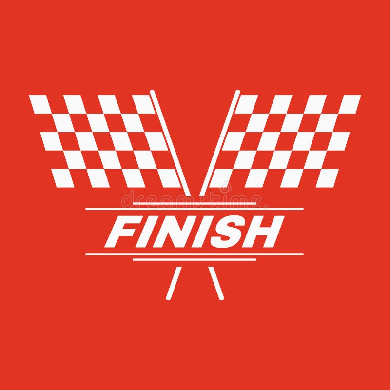 The Race Flag Icon. Finish Symbol Stock Vector - Illustration of finish ...