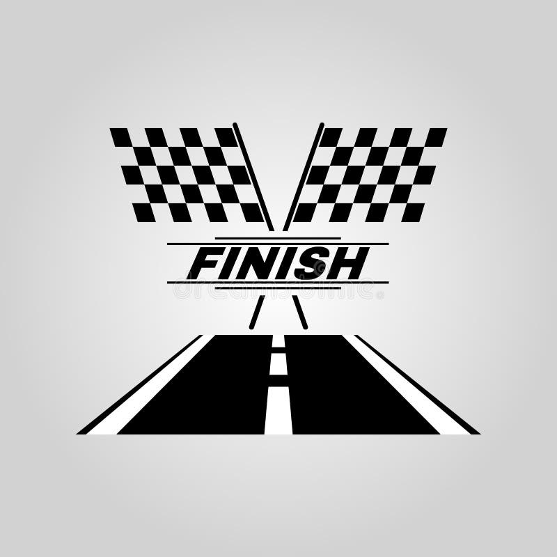The Race Flag Icon. Finish Symbol Stock Vector - Illustration of symbol ...