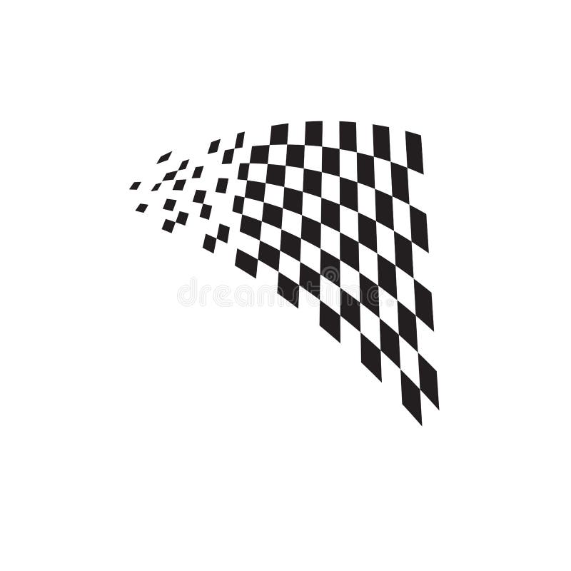 Race Flag Icon, Simple Design Race Flag Logo Stock Vector ...