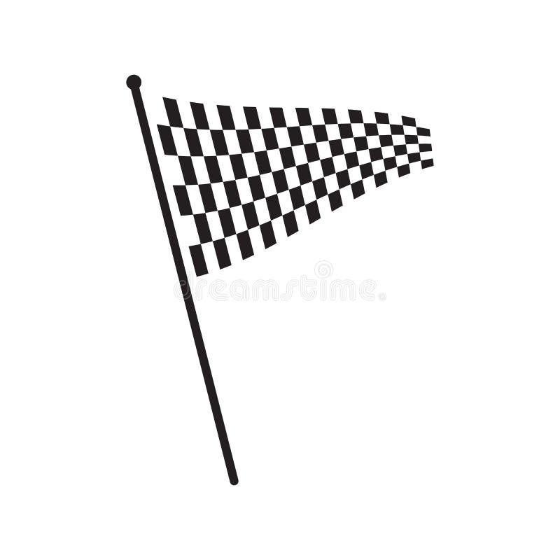 Race Flag Icon, Simple Design Race Flag Logo Stock Vector ...