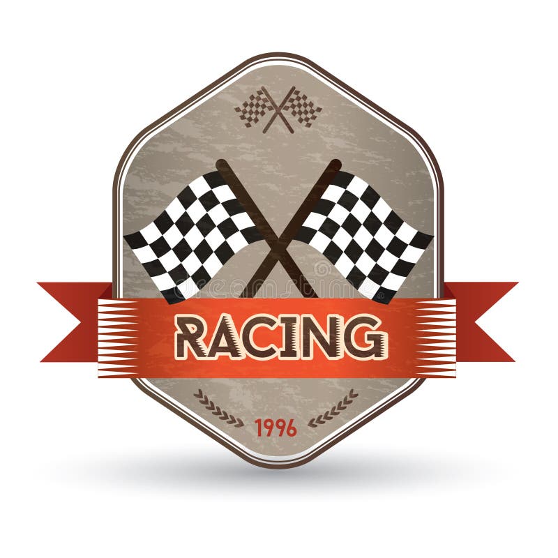 Race Flag Label. Vector Illustration Decorative Design Stock Vector ...