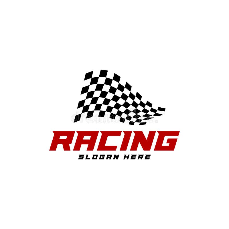 Race Flag Logo Icon, Racing Logo Concept, Modern Simple Design ...