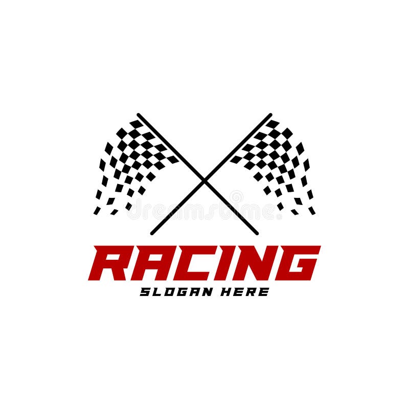 Race Flag Logo Icon, Racing Logo Concept, Modern Simple Design ...
