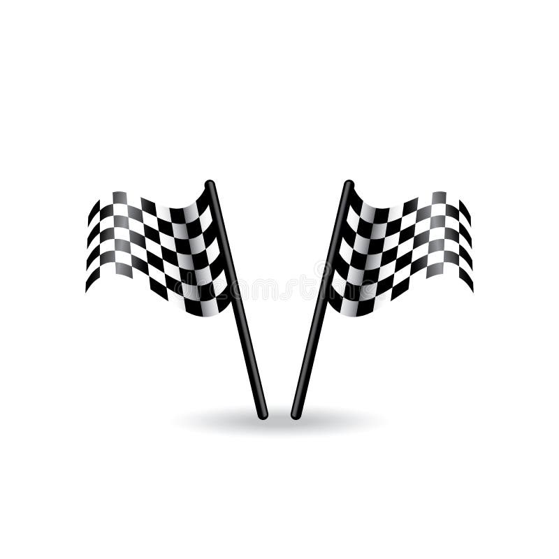 Race Flag Vector Icon Symbol. Simple Design Checkered Flag Logo ...