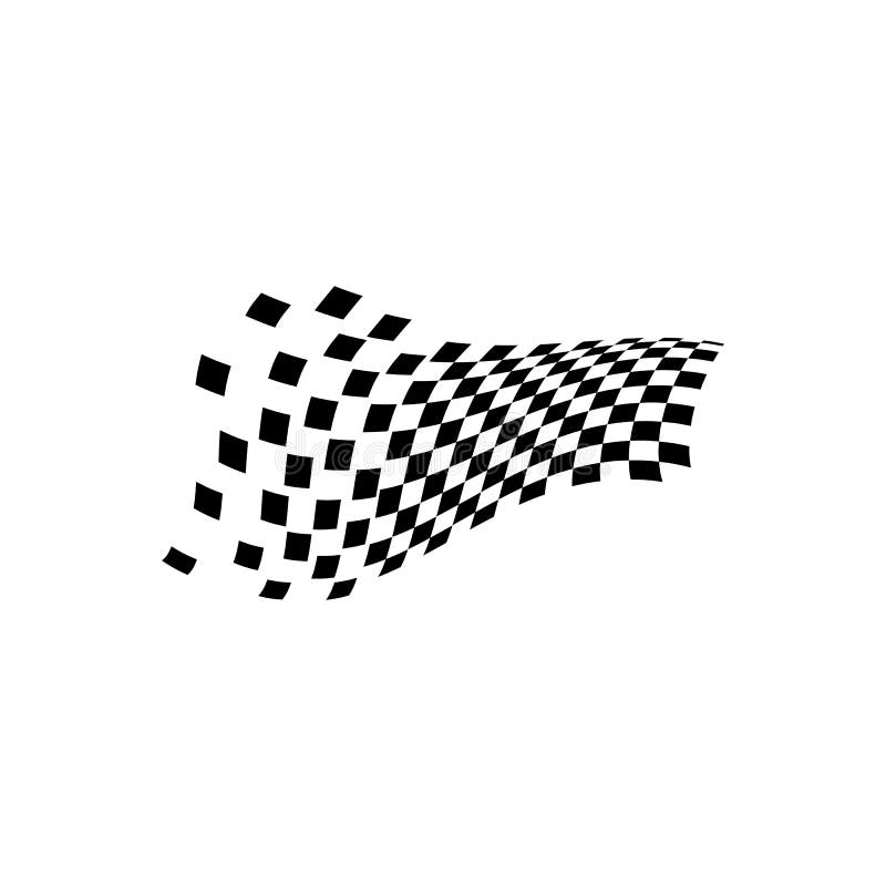 Race Flag Vector Icon Symbol. Simple Design Checkered Flag Logo ...