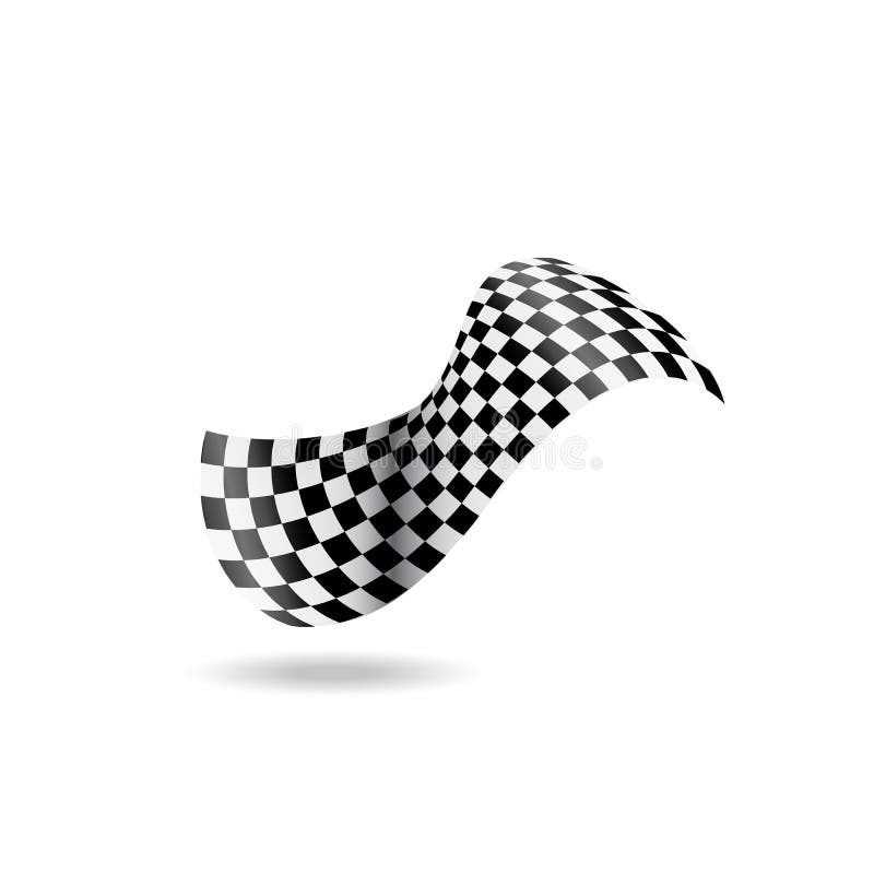 Race Flag Vector Icon Symbol. Simple Design Checkered Flag Logo ...