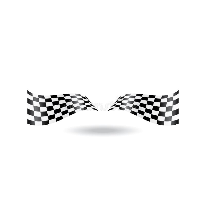 Race Flag Vector Icon Symbol. Simple Design Checkered Flag Logo ...