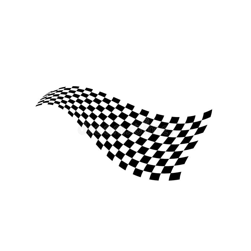 Finish Race Flag Vector Icon Symbol. Simple Design Checkered Flag Logo ...