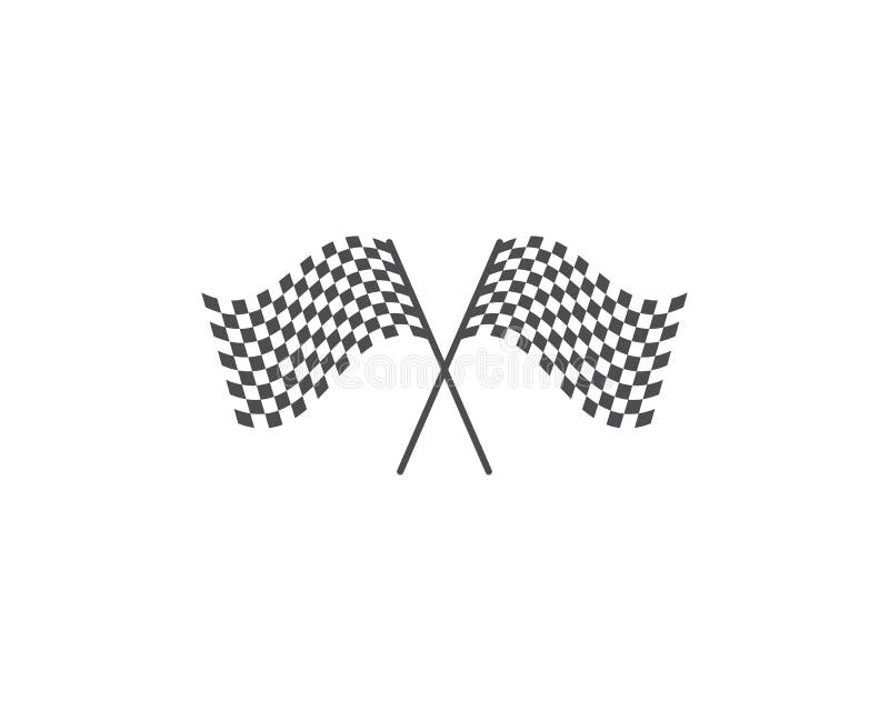 Car Race or Motorsport Rally Flag on White. Checkered Flag for Car or ...