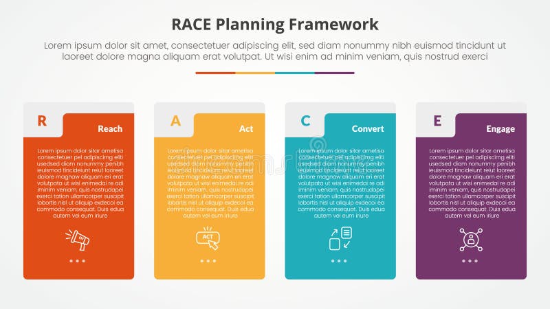RACE Framework Infographic Concept for Slide Presentation with Big ...