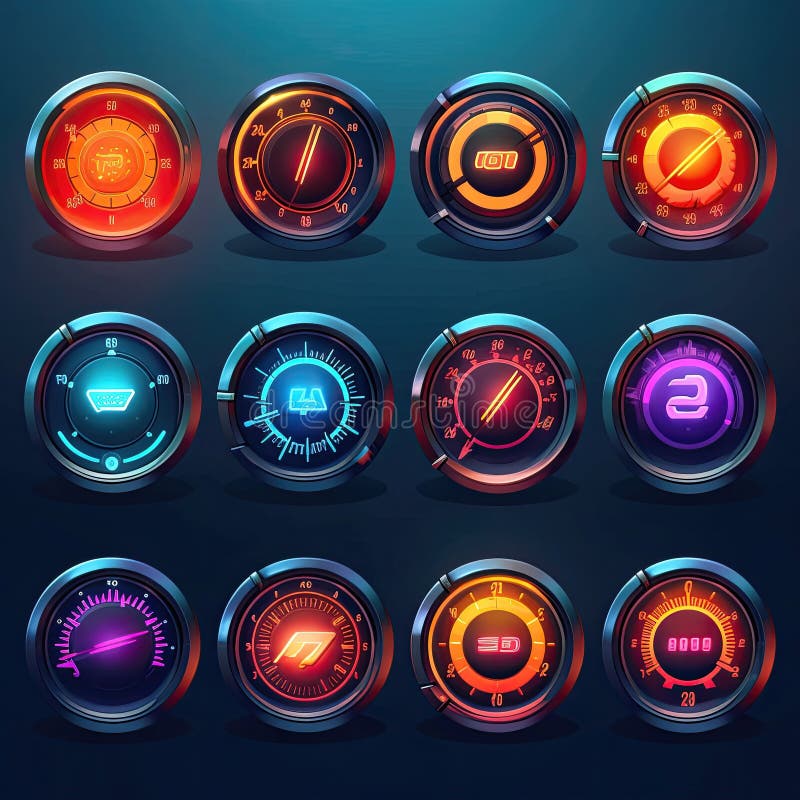 Background Games Speedometer Ai Generated Stock Illustration ...