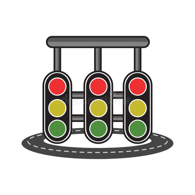 Race Lights. Vector Illustration Decorative Design Stock Vector ...