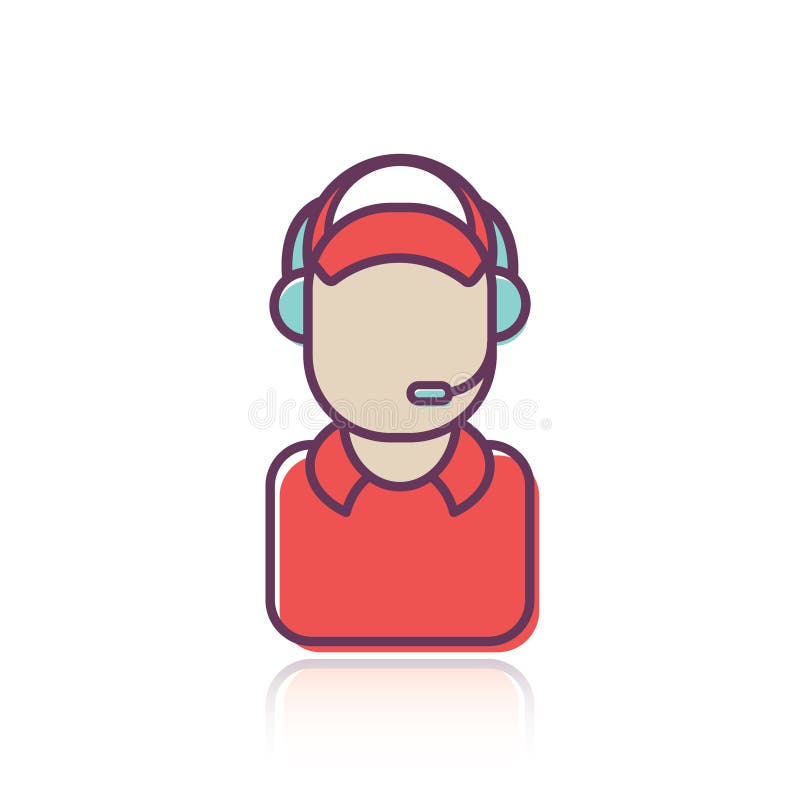 Race Manager with Headset. Vector Illustration Decorative Design Stock ...