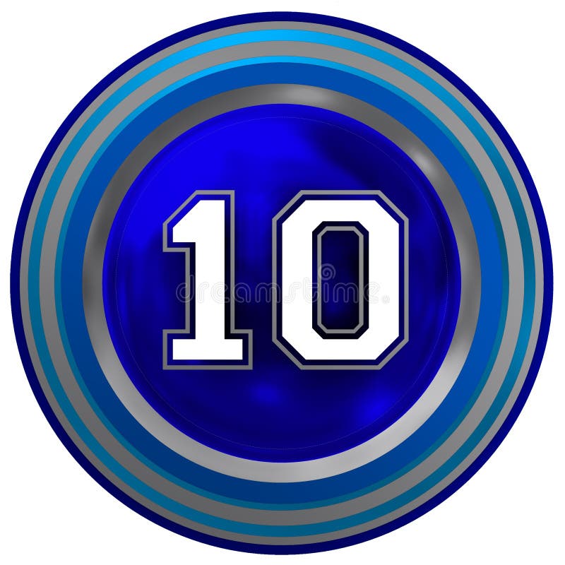 Race Numbers in Sphere. 10 Blue. Stock Illustration - Illustration of ...