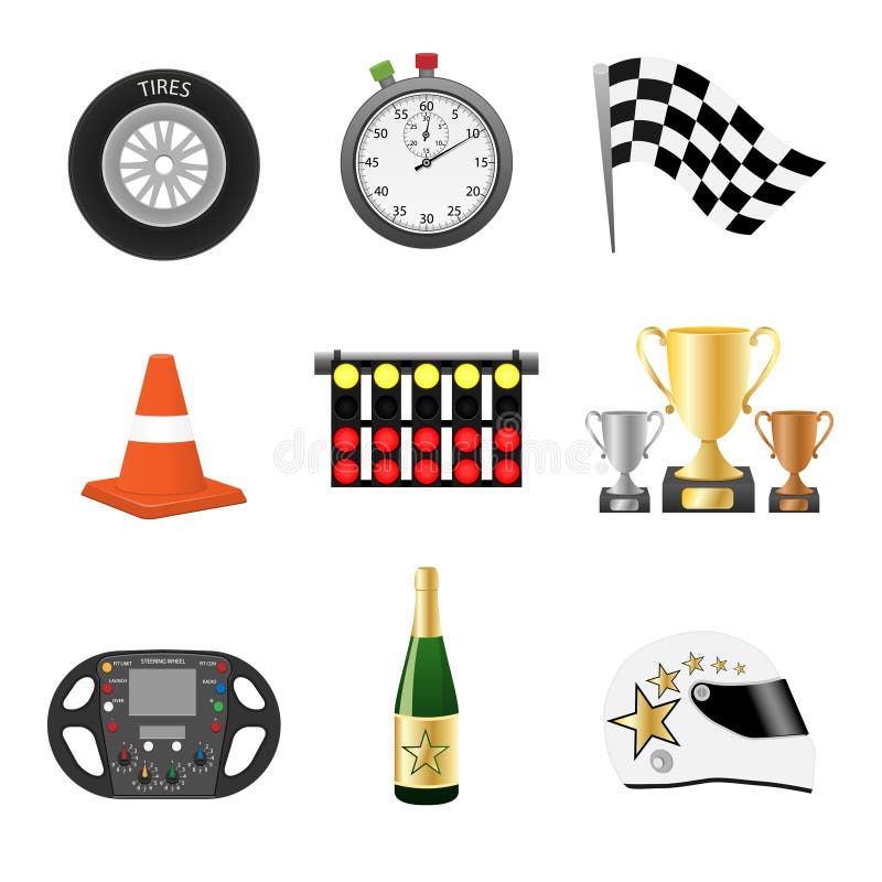 Car racing stock vector. Illustration of race, objects - 22552131