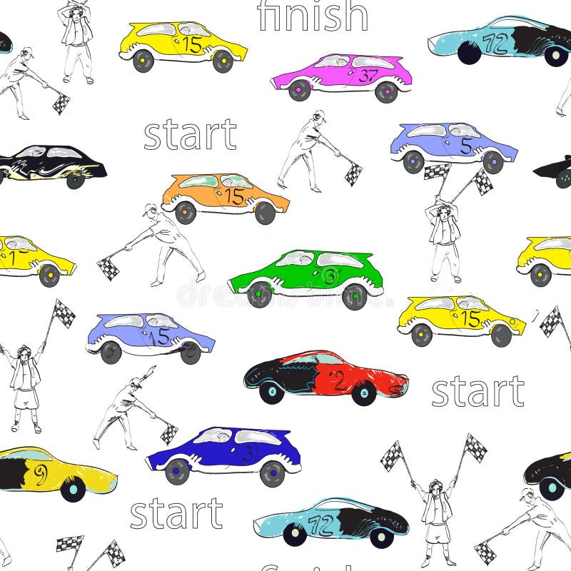 Racing Cars Pattern Stock Illustrations – 634 Racing Cars Pattern Stock ...