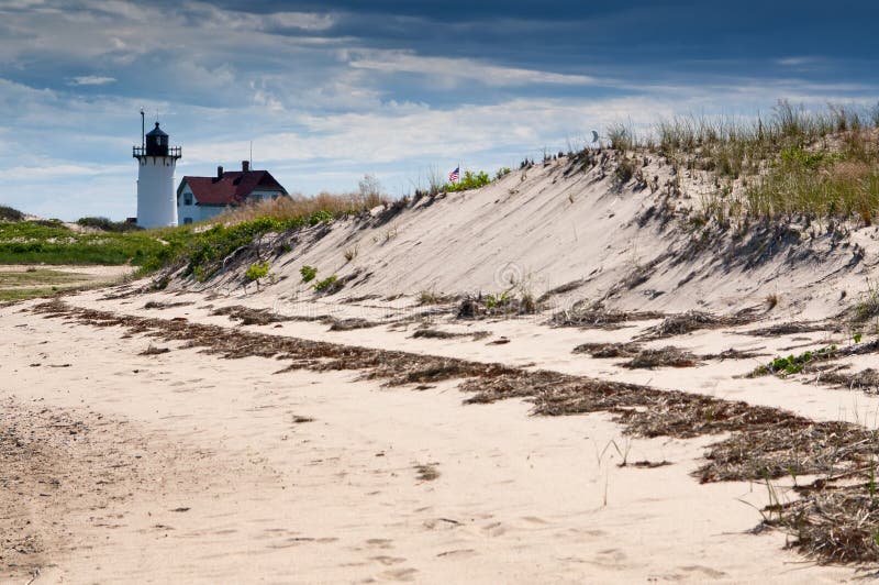 Race Point Lighthouse in Cape Cod Stock Image - Image of america, light ...