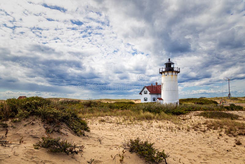 Race Point Lighthouse in Cape Cod Stock Image - Image of lighthouses ...