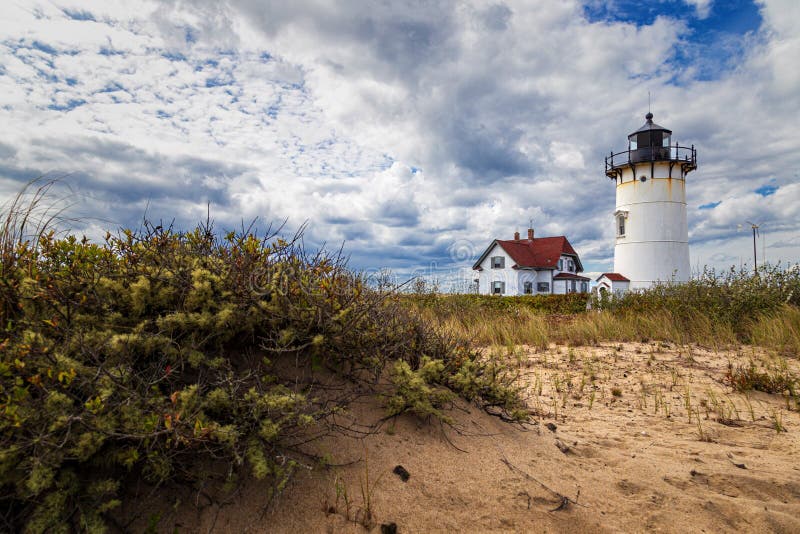 Race Point Lighthouse in Cape Cod Stock Image - Image of building ...
