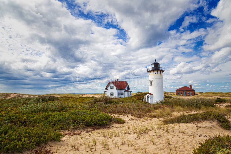 Race Point Lighthouse in Cape Cod Stock Image - Image of light, house ...