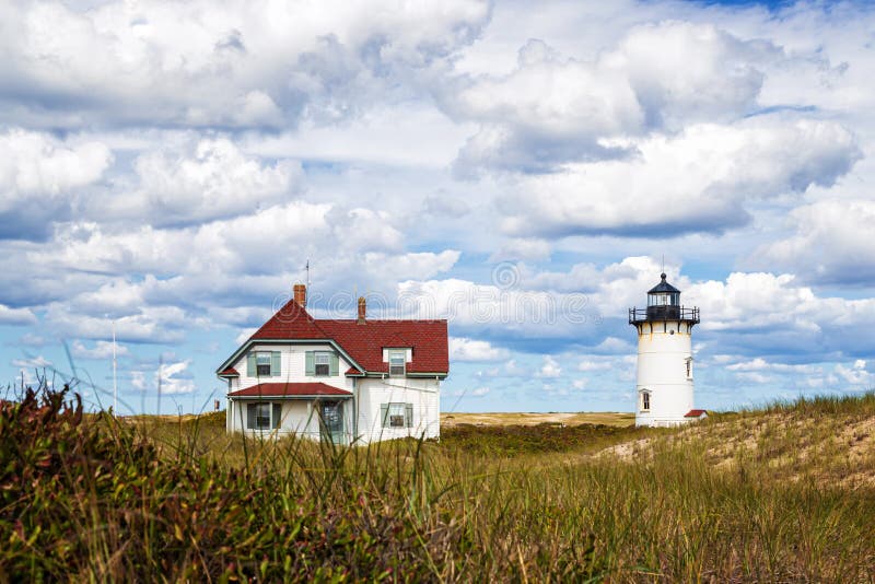 Race Point Lighthouse in Cape Cod Stock Photo - Image of nature, maine ...