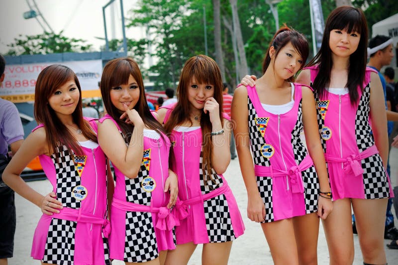 Race Queens Posing At Formula Drift 2010 Editorial Photography - Image ...