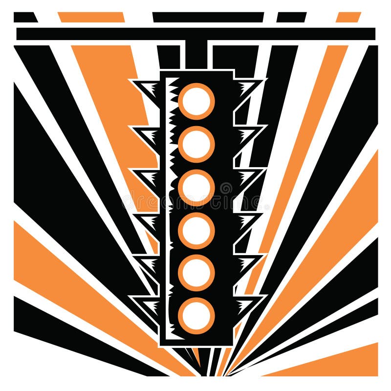 Set of red start lights stock illustration. Illustration of group ...