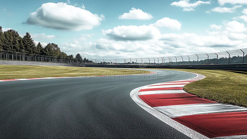 Race track, AI generated stock illustration. Illustration of race ...