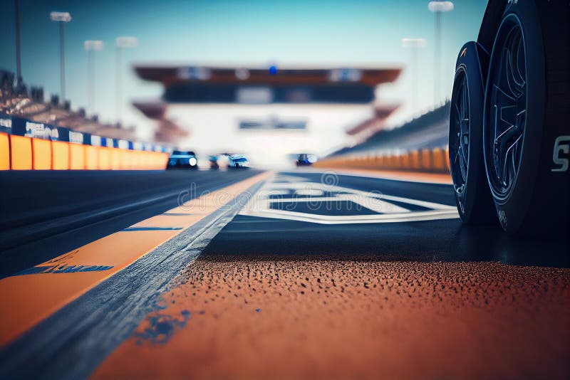 Race Track,3 D Generative Ai Stock Illustration - Illustration of ...
