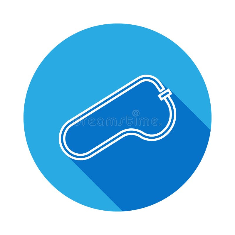 Race Track Icon with Long Shadow. Element of Racing for Mobile Concept ...