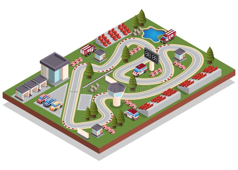 Race track. stock vector. Illustration of automobile - 235600994