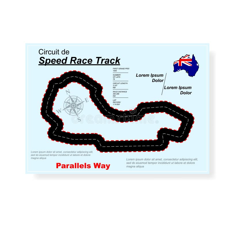 Race Track Map Circuit Background Stock Vector - Illustration of ...