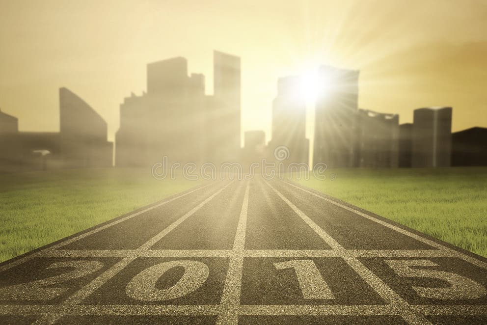 Race Track with Number 2015 Stock Photo - Image of speed, stadium: 44761582