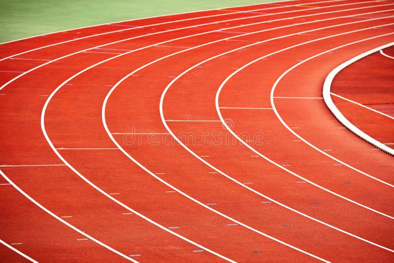 Race Track for Running on Stadium Clear Shoot Stock Image - Image of ...